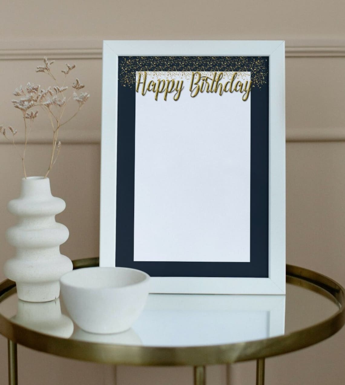 Birthday Border Black and Gold Printable Legal Letter Size for ...