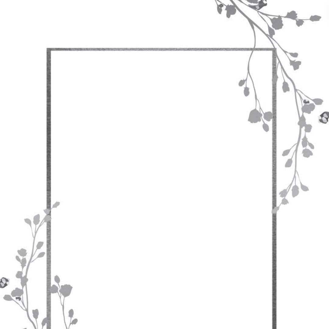Minimal Flower Border Printable Pdf and PNG Instant Download for ...