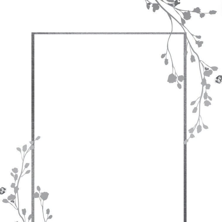 Minimal Flower Border Printable Pdf and PNG Instant Download for ...