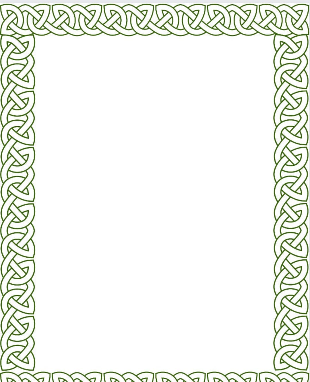 Celtic Border PDF, Celtic Frame, St Patrick Frame Silhouette, 2 Pages ...