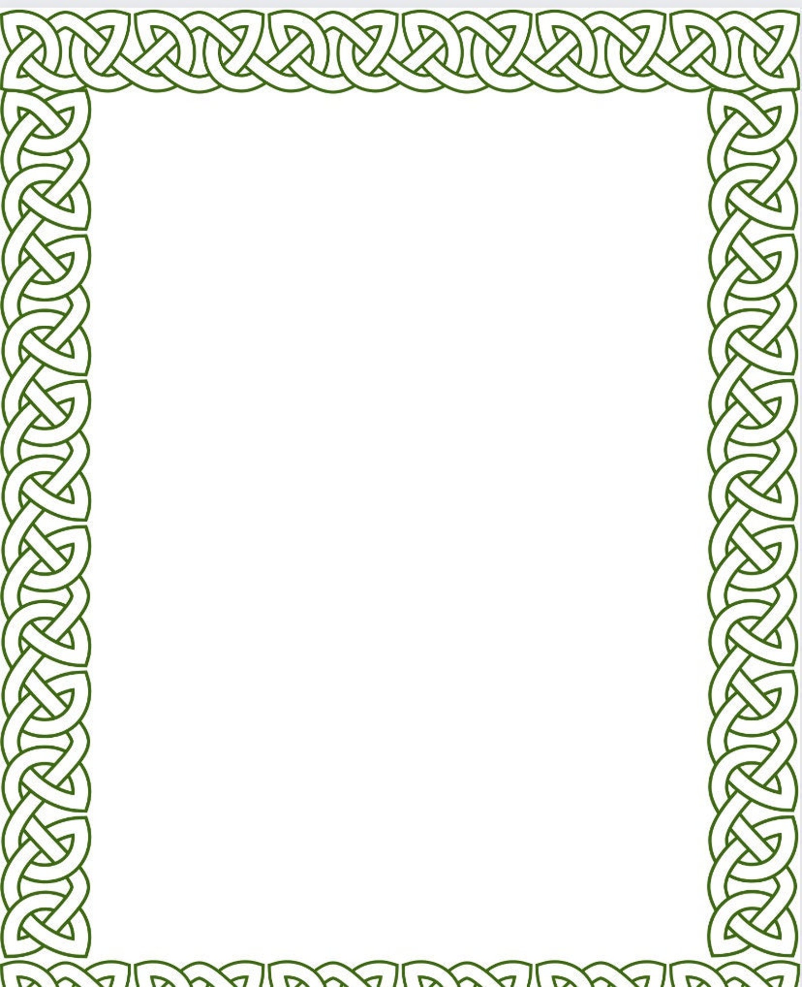Celtic Border PDF, Celtic Frame, St Patrick Frame Silhouette, 2 Pages ...