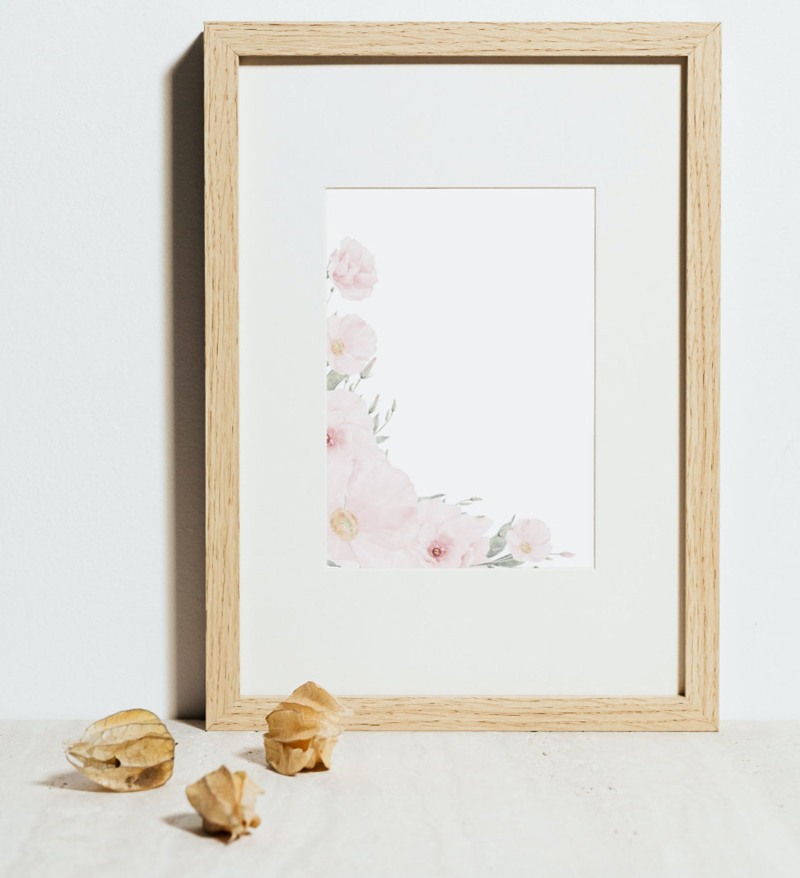 Floral Border Png, Pdf, US Letter and A4 Printable, Instant Download ...