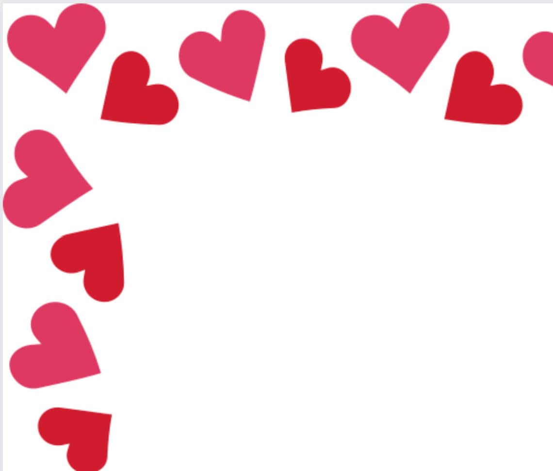 Valentine's Day, Border, Pdf Heart Printable, Love PNG, Border Images ...
