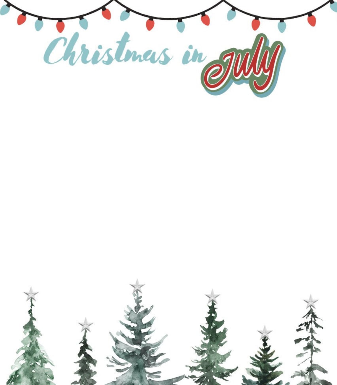 Christmas in July Printable Frame Border (PNG, PDF) - Etsy