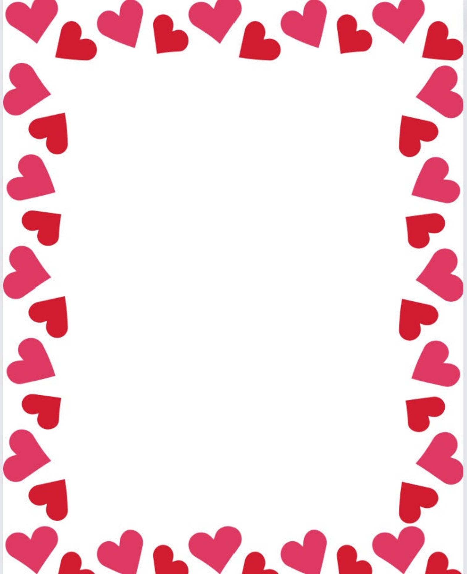 Valentine's Day, Border, Pdf Heart Printable, Love PNG, Border Images ...