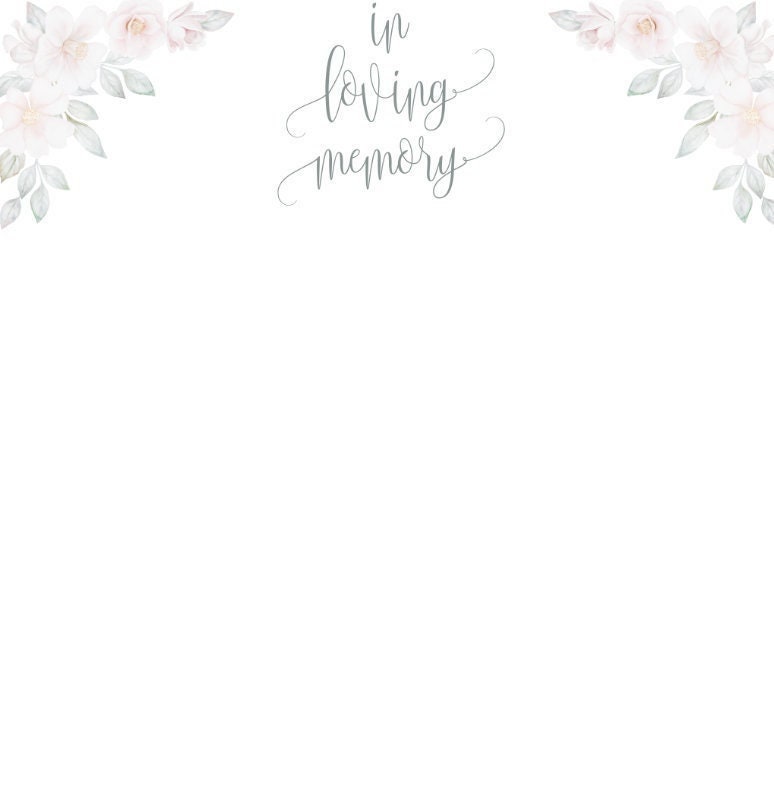 In Loving Memory PNG Pdf Funeral Border Paper Printable for - Etsy UK