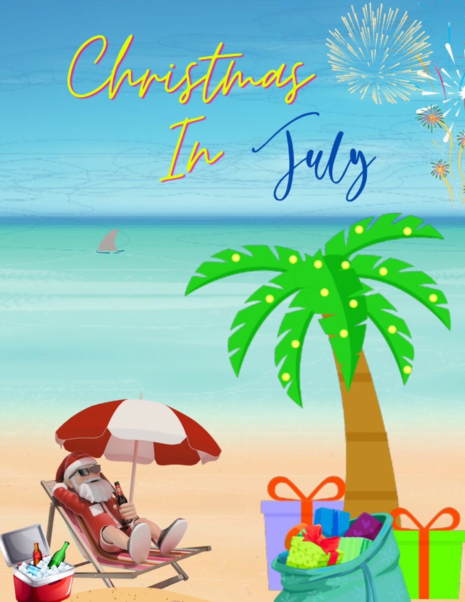 Christmas in July Wall Decor Instant Download Printable PNG | Pdf July ...