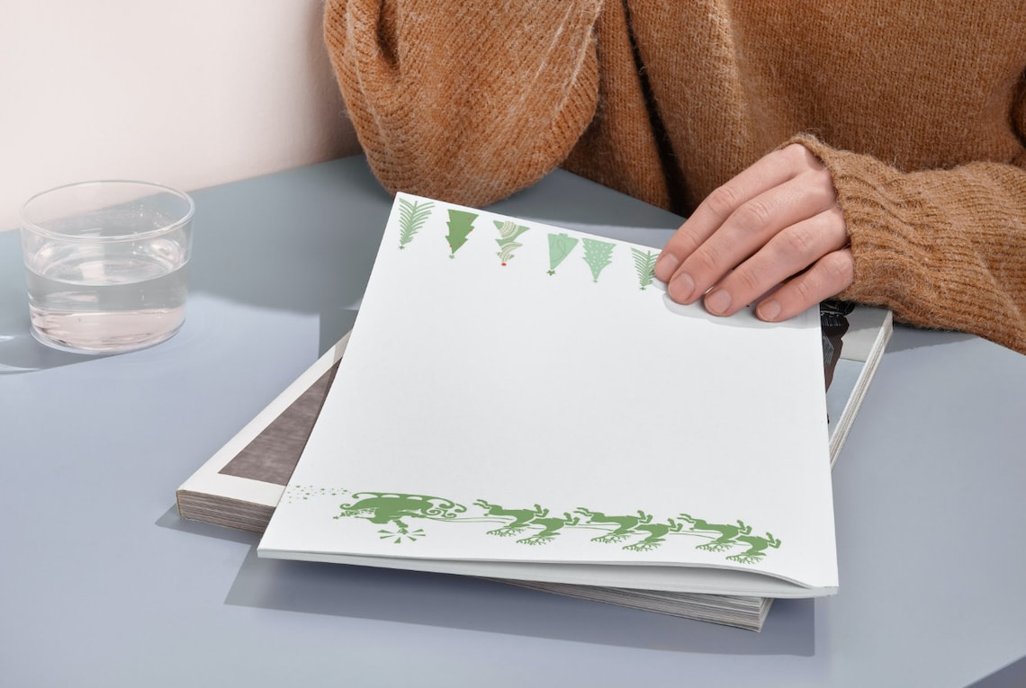 Santa Border Template Pdf, Winter Wonderland Border Pnd, A4 and US ...