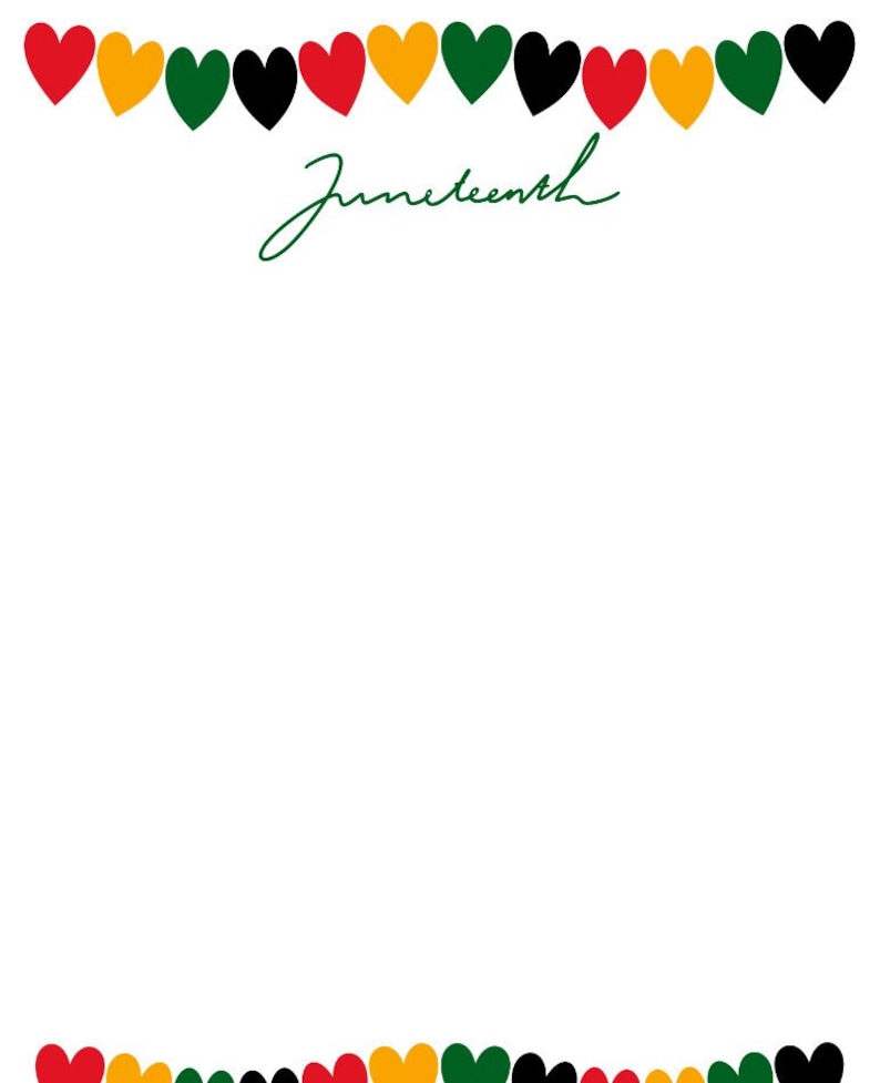 Juneteenth Celebration Border Pdf | PNG Printable Instant Download for ...