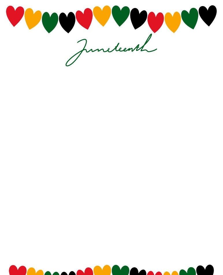 Juneteenth Celebration Border Pdf | PNG Printable Instant Download for ...