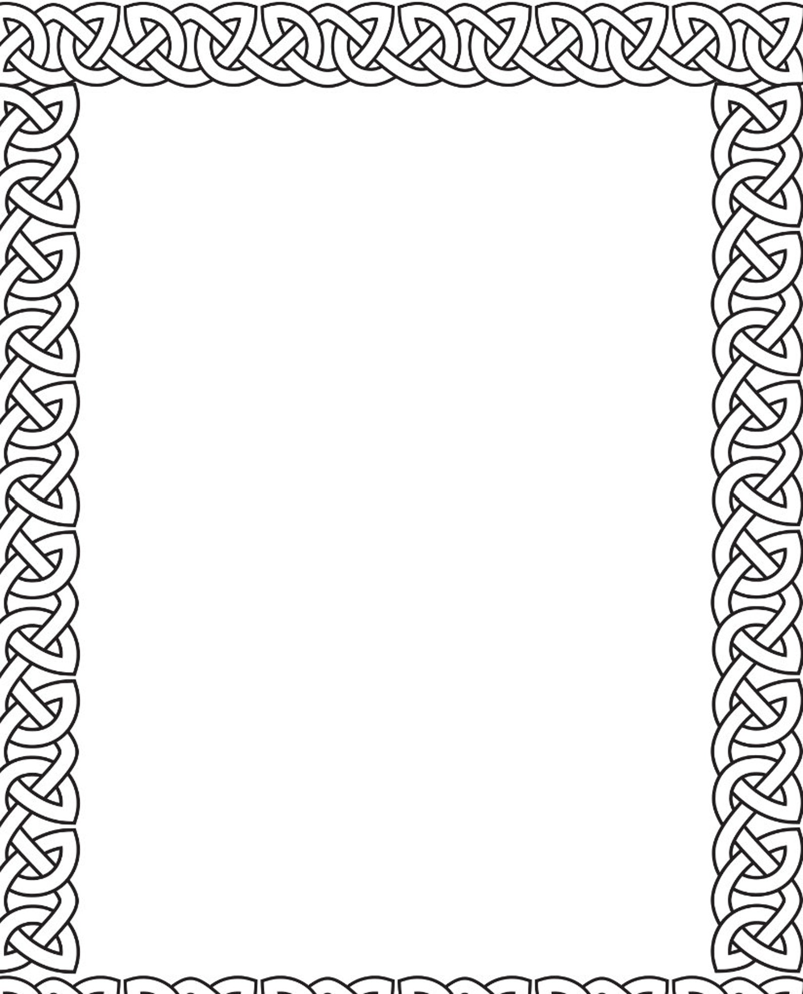 Celtic Border PDF, Celtic Frame, St Patrick Frame Silhouette, 2 Pages ...