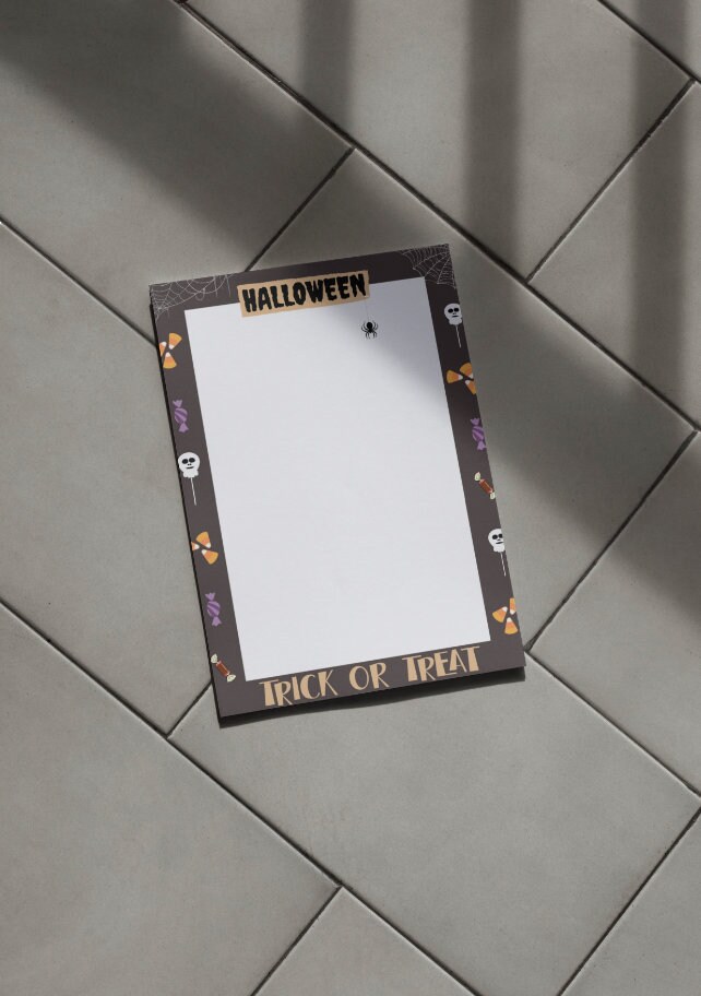Halloween Candy Border: Printable Stationery Frame (PDF, PNG) - Etsy