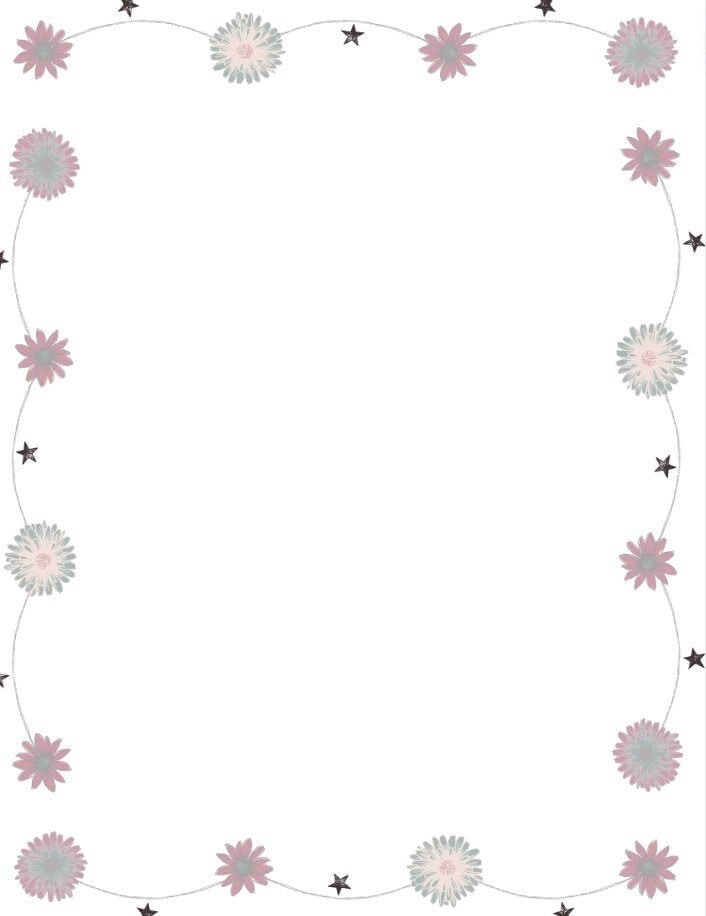 Pom Pom Border Printable PNG | Pdf Instant Download, Minimal Flower ...