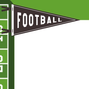 Football Border, Pdf, Printable Blank Sports Template Instant Download ...