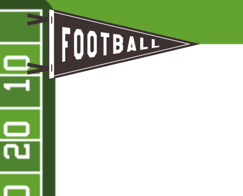 Football Border, Pdf, Printable Blank Sports Template Instant Download ...