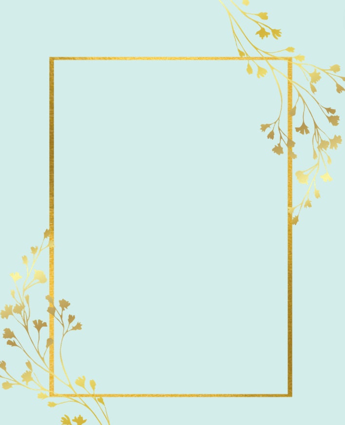 Wedding Border Printable Template, 4 Page Design, Pastel Prints for ...