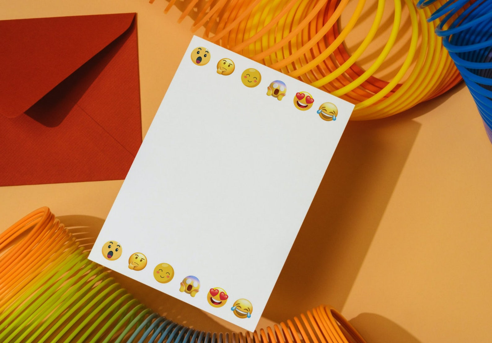 Fun Emoji Printable Pdf, Png , A4 and US Letter Sizes, Emoji Stationery ...