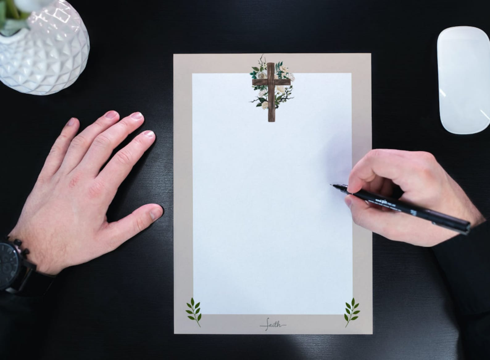 Religious Cross Border Printable PNG and Pdf, Instant Download ...