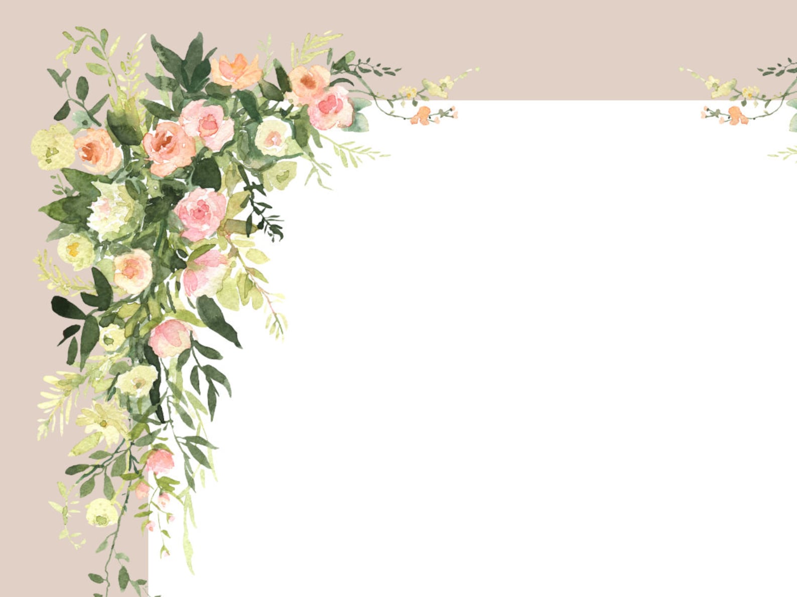 Bridal Borders, Printable Template, Blank Flower Wedding Border, PNG ...