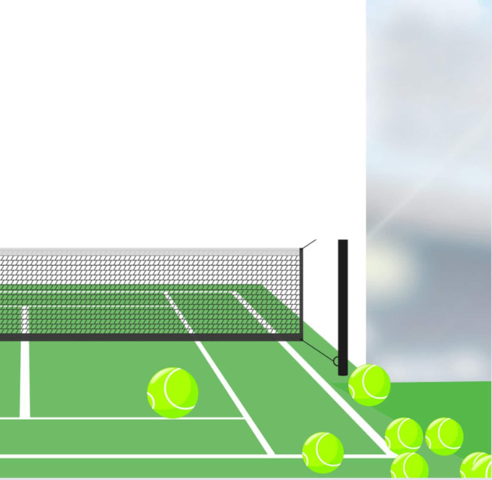 Tennis Court Border Printable Paper Pdf | PNG Instant Download for ...