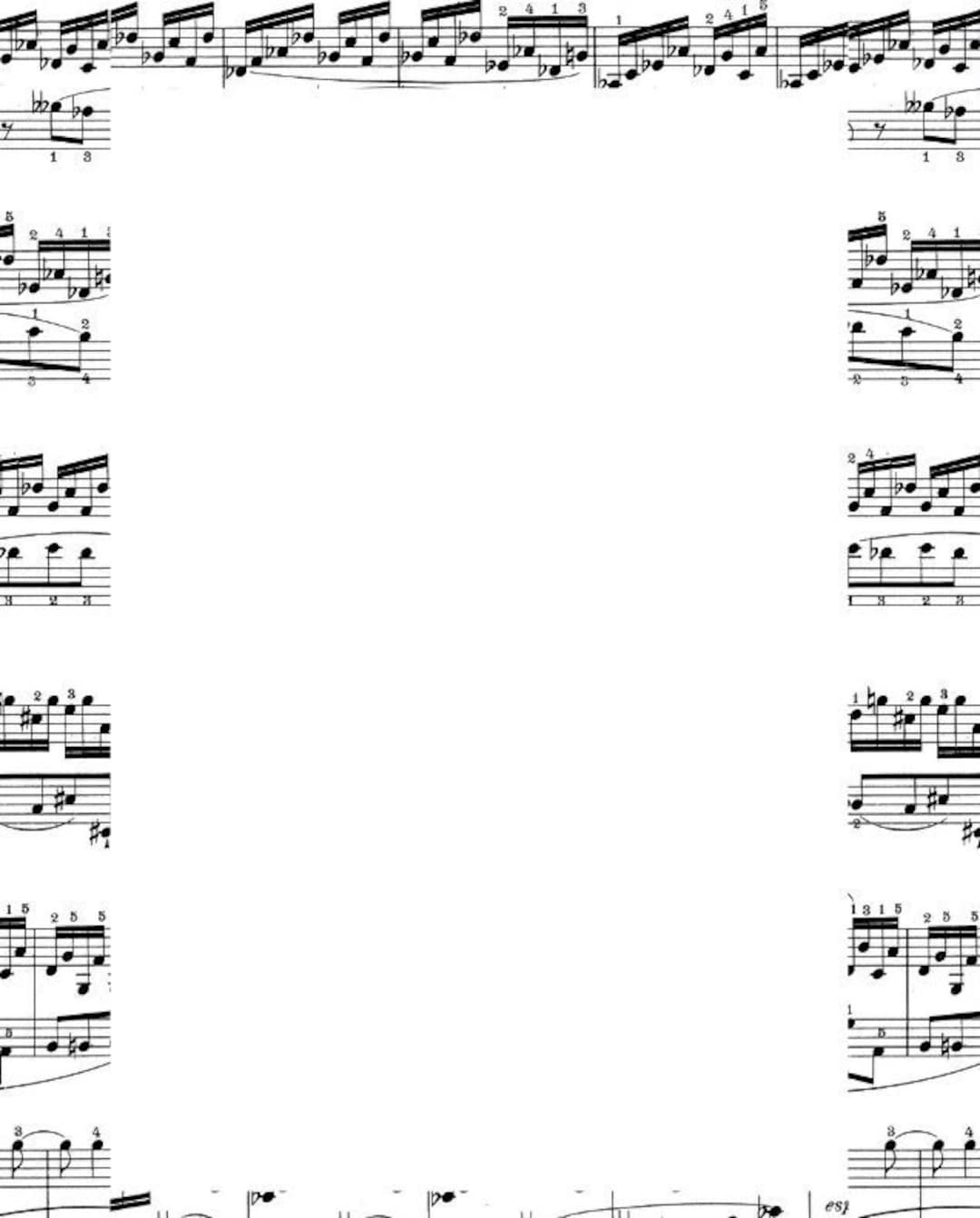 Music Border Pdf / PNG / Printable Download Sheet Note Images for ...