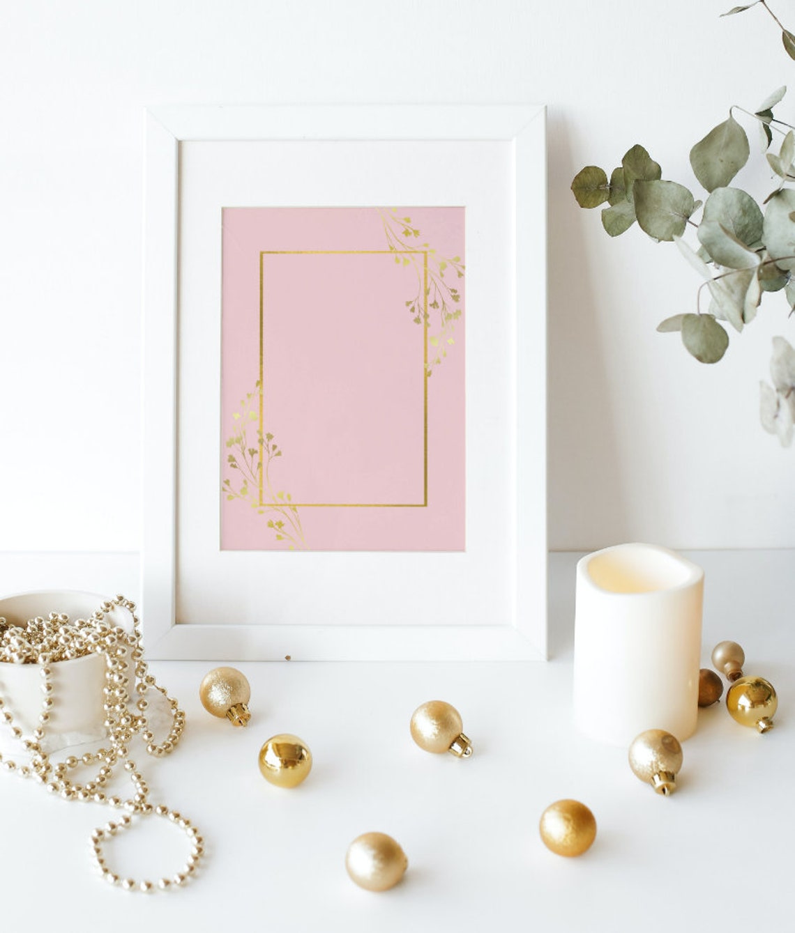 Wedding Border Printable Template, 4 Page Design, Pastel Prints for ...