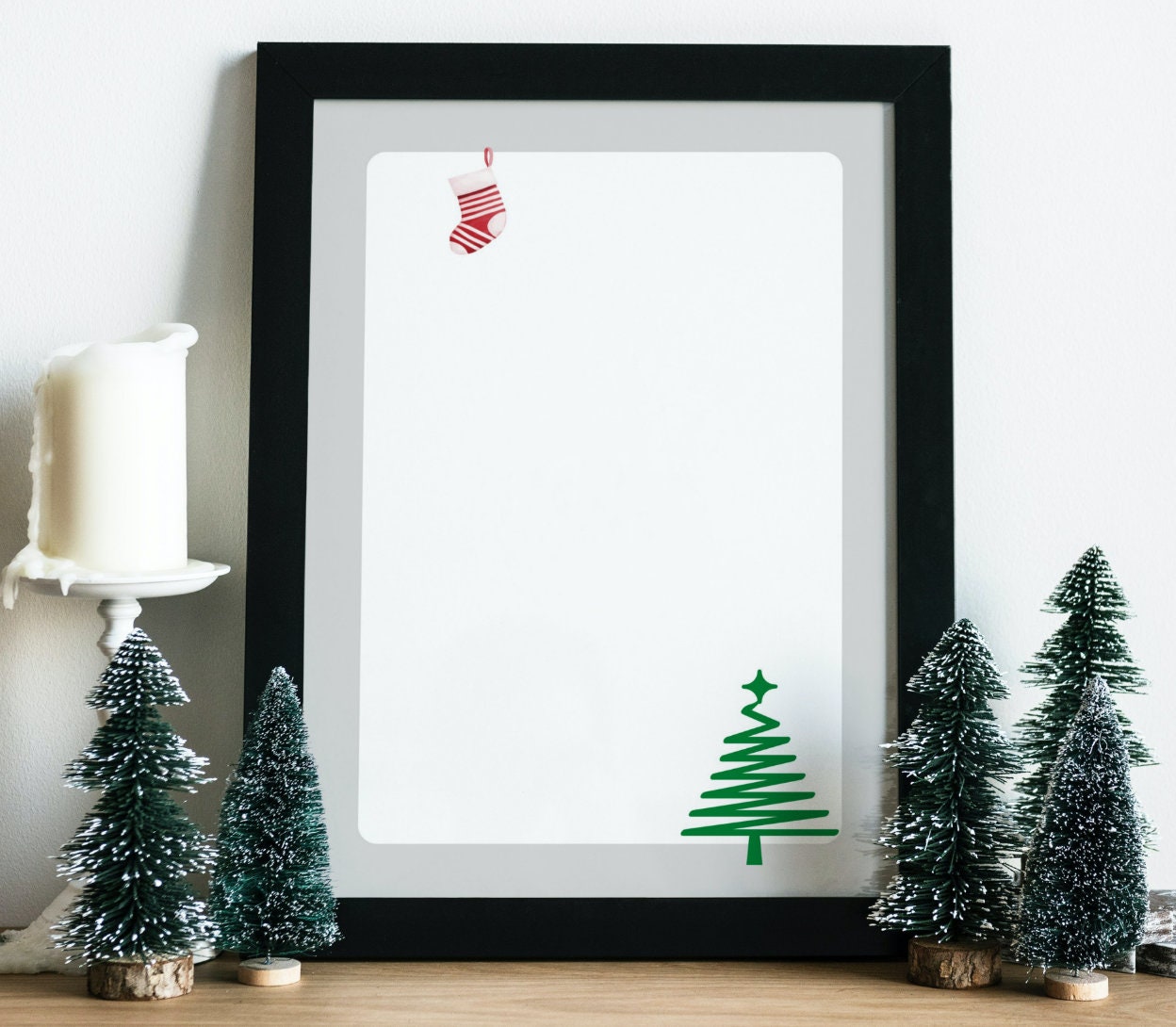 Cute Christmas Border Template Printable Fill in the Blank, Instant ...