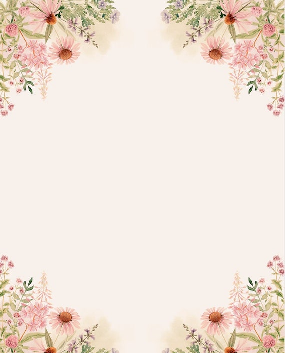 Pink Flower Borders And Frames