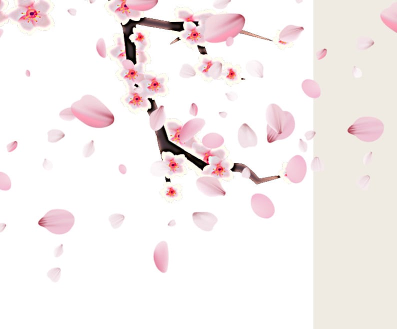 Cherry Blossom Border Printable Pdf, Instant Download, Blossom Festival ...