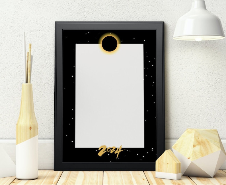 Total Eclipse 2024 Border: Printable Frame (PNG, PDF Digital Download ...