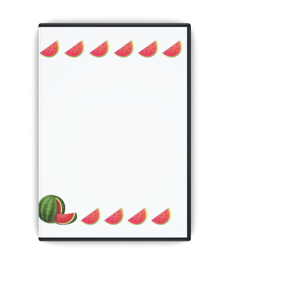 Watermelon Border Printable PNG Pdf Instant Download, Summer Bbq Photo ...