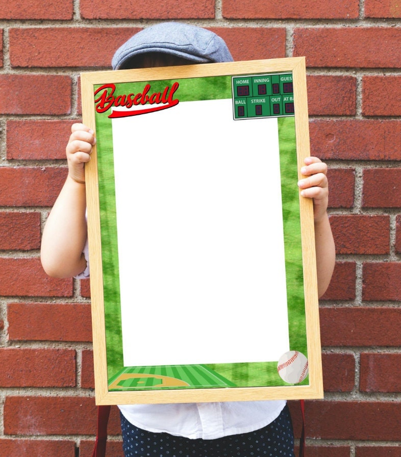 Baseball Border Pdf | PNG | Printable Frame | Instant Download 4 Page ...