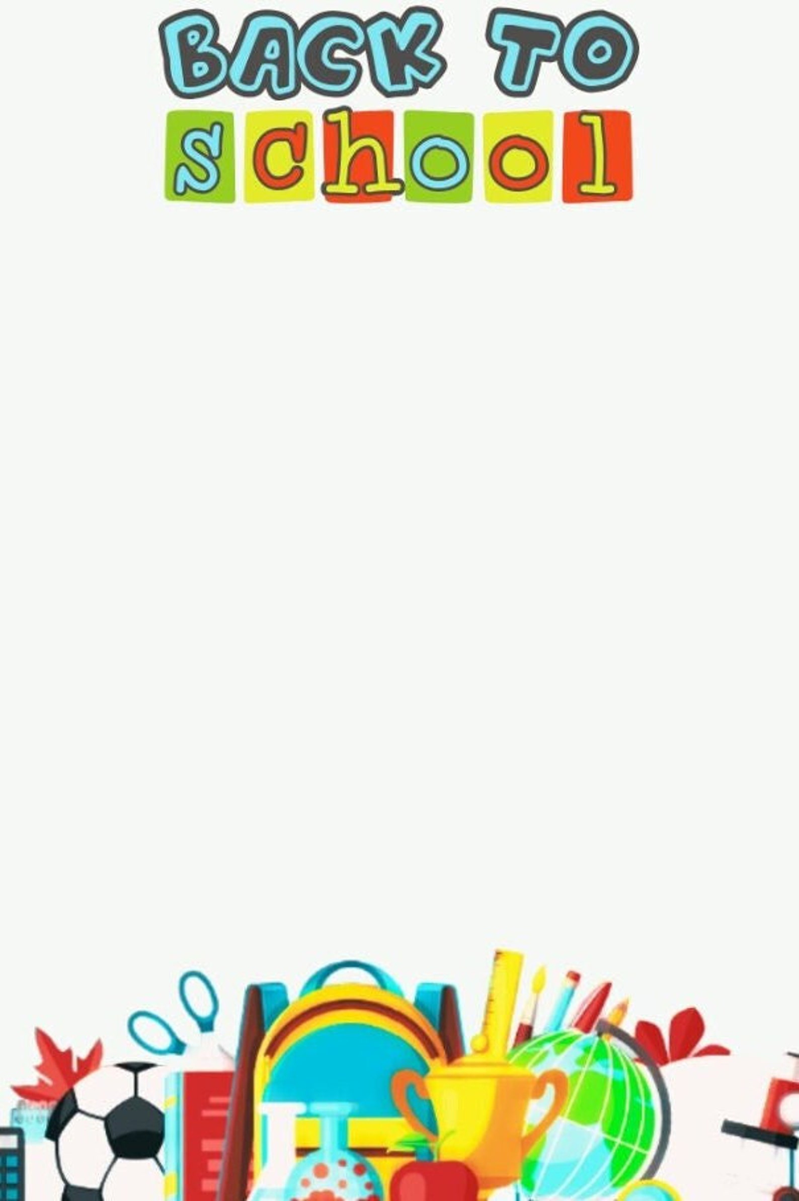 School Photo Frame Printable, Childs Border Pdf, US Letter Size Back to ...