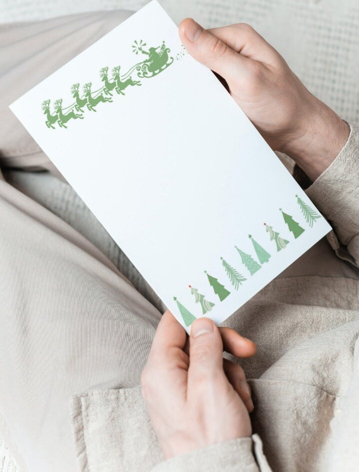 Santa Border Template Pdf, Winter Wonderland Border Pnd, A4 and US ...