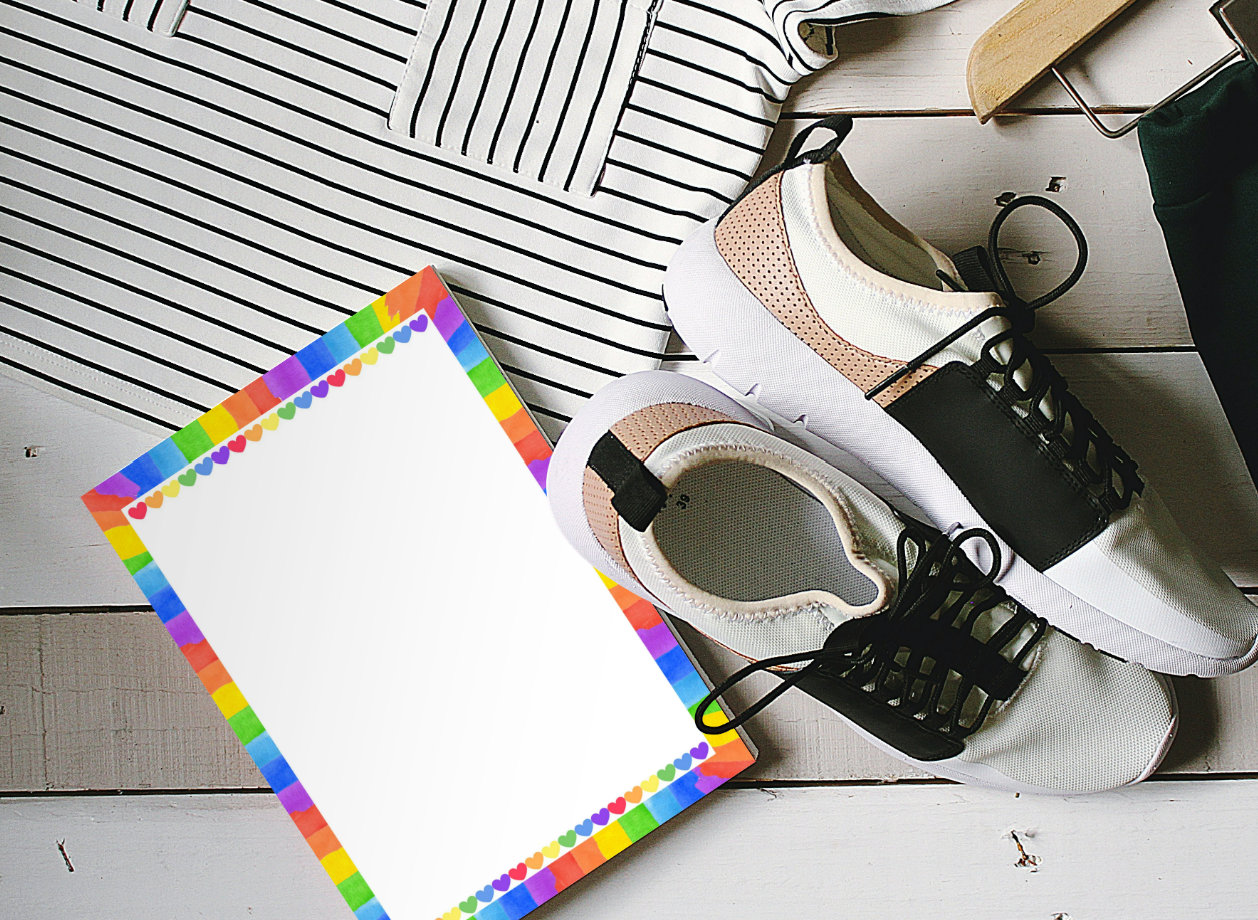 Rainbow Heart Border: Printable Clipart Frame (PNG, PDF) - Etsy