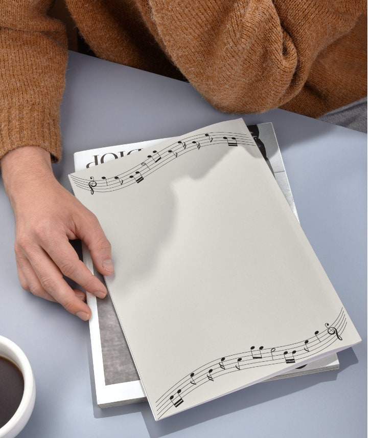 Music Note Border: Printable Stationery, Scrapbook Embellishment ...