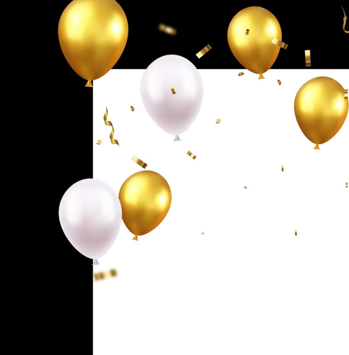 Balloon Border 3 Designs Blank Printable Instant Download Happy ...