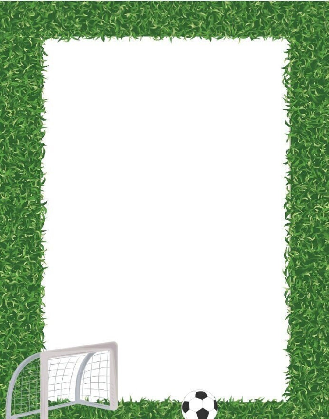 Soccer Border PNG | Pdf Printable Instant Download, for Sports ...