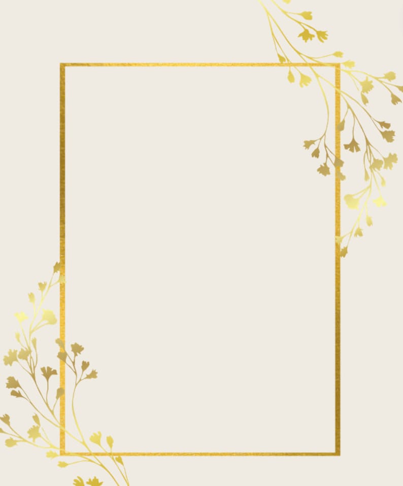 Wedding Border Printable Template, 4 Page Design, Pastel Prints for ...