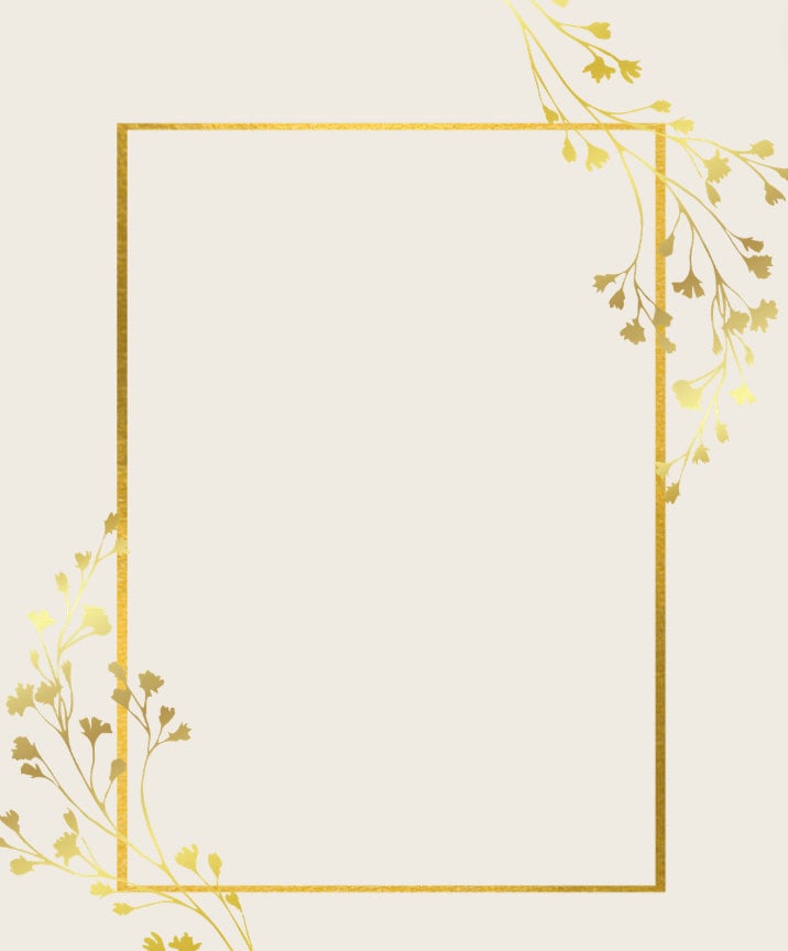 Wedding Border Printable Template, 4 Page Design, Pastel Prints for ...