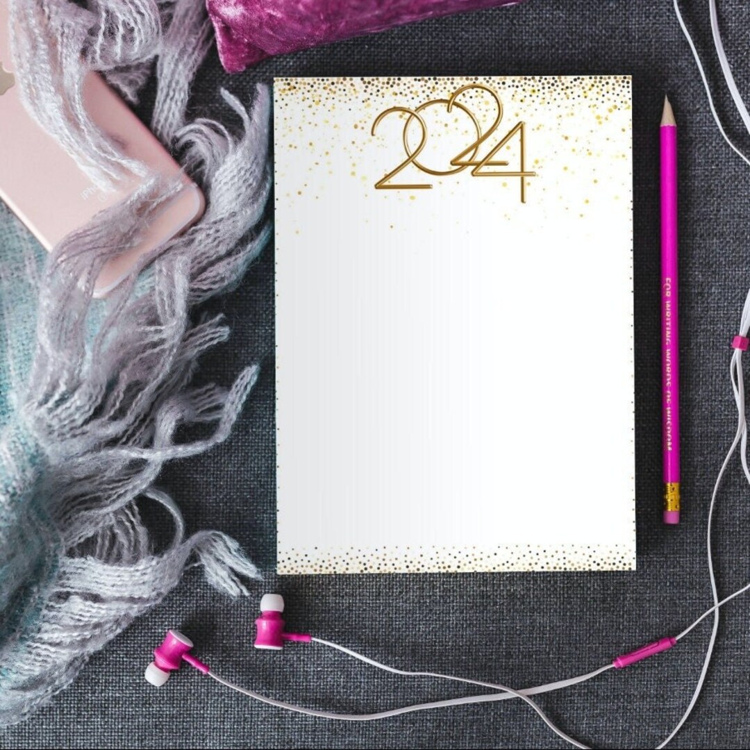 Metallic 2024 Border Pdf PNG, Printable, US Letter & A4 Sizes ...