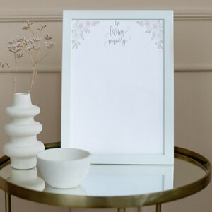 In Loving Memory PNG Pdf, Funeral Border Paper Printable, for Programs ...