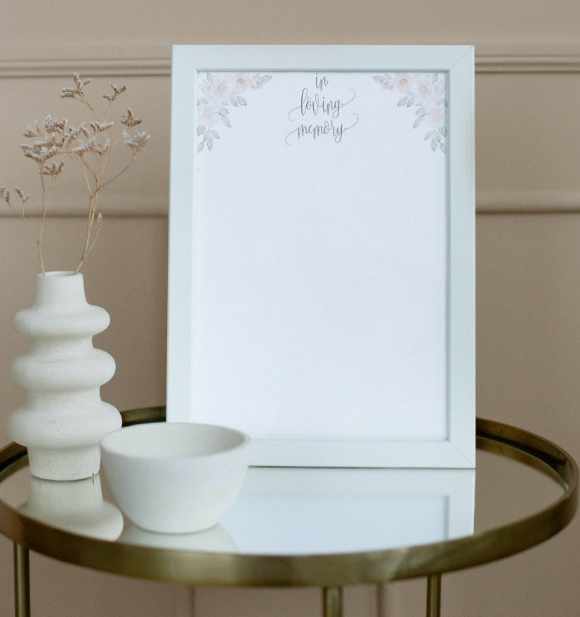 In Loving Memory PNG Pdf, Funeral Border Paper Printable, for Programs ...