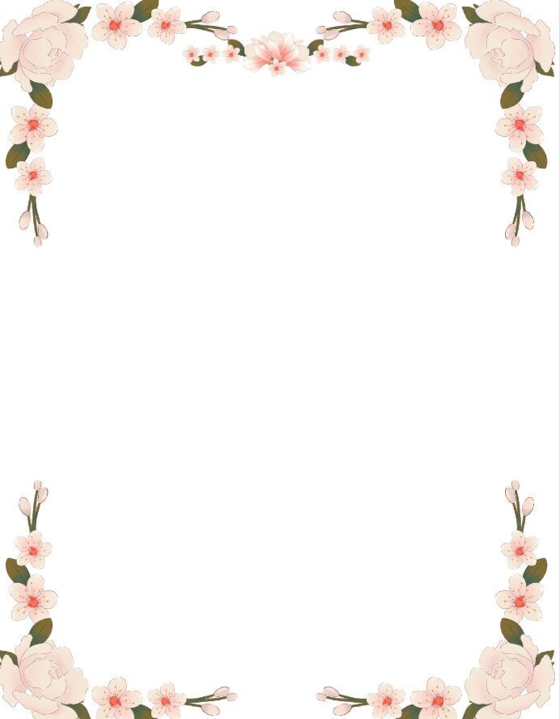 Peach Pink Flower PNG Pdf Printable 2 Sheet 2 Design Bundle, Beautiful ...