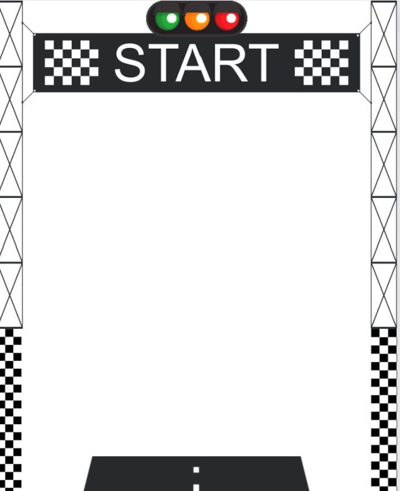 Car Racing Border Page Printable PDF, PNG, Grand Prix, Racers Blank ...
