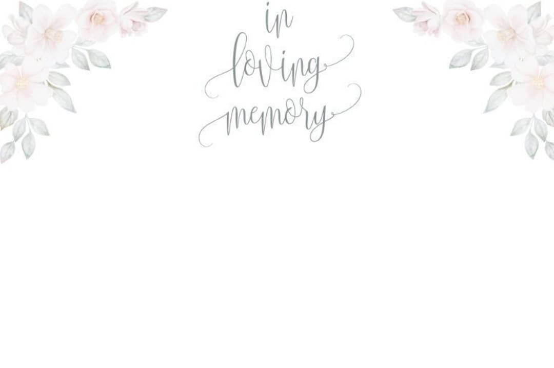 In Loving Memory PNG Pdf, Funeral Border Paper Printable, for Programs ...