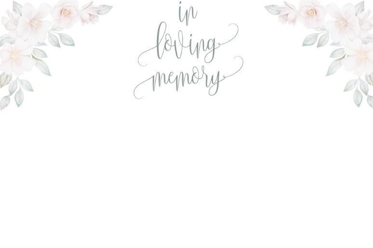 In Loving Memory PNG Pdf, Funeral Border Paper Printable, for Programs ...