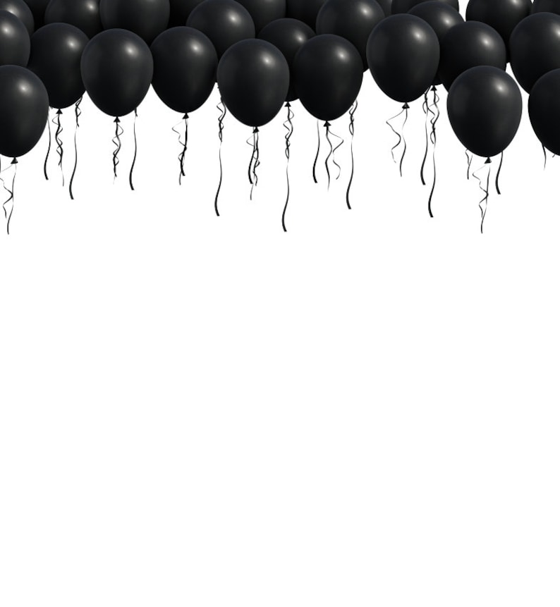 Balloon Border 3 Designs Blank Printable Instant Download Happy ...