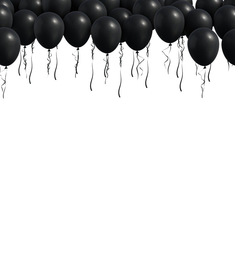 Balloon Border 3 Designs Blank Printable Instant Download Happy ...