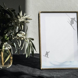 Ski Border Pdf /printable Snowboard Sports Image Instant/ Download for ...